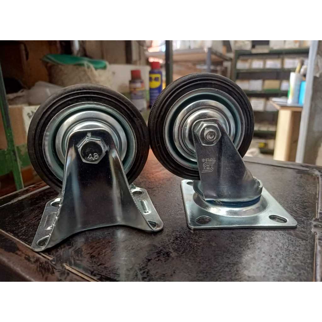 Jual RODA TROLI 4 INCH RODA 4 INCH KARET RODA ETALASE | Shopee Indonesia