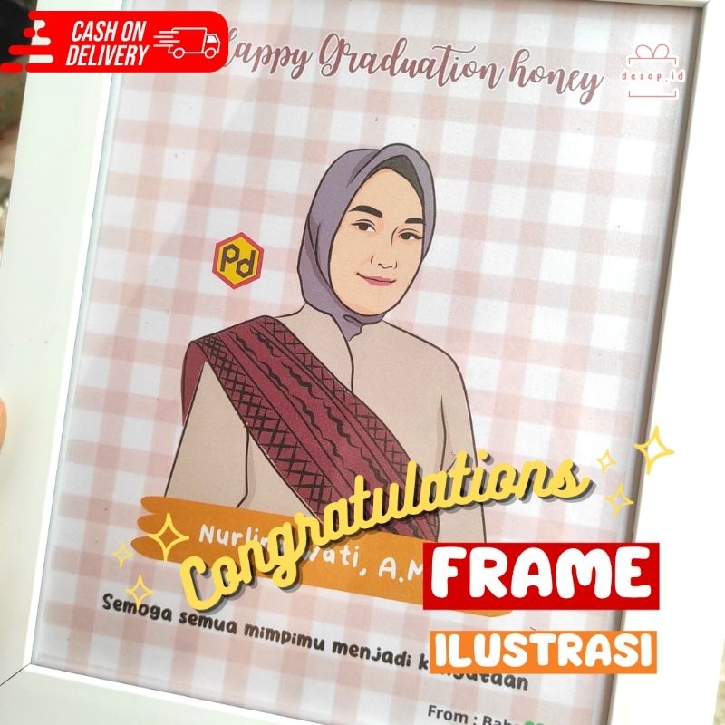 Jual (COD) FRAME ILUSTRASI FULLCOLOR MEDIUM BY DESOP | Shopee Indonesia
