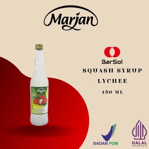 Jual Marjan Syrup Squash Lychee (Leci) 450 Ml - Barsol Indonesia ...