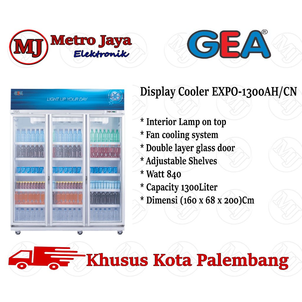 Jual SHOWCASE 3 Pintu GEA EXPO 1300 AH/CN CHILLER GEA LEMARI PENDINGIN ...
