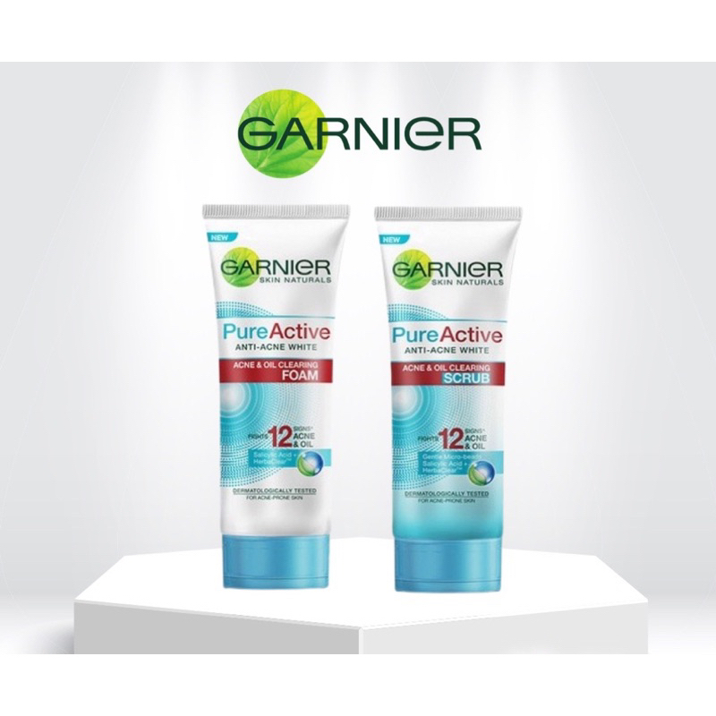 Jual Garnier Pure Active Acne & Oil Clearing Scrub | Foam 100ml ...