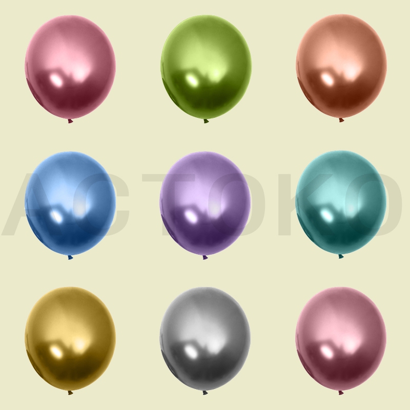Jual Balon Metalik Chrome 5 Inch Balon Chrome | Shopee Indonesia