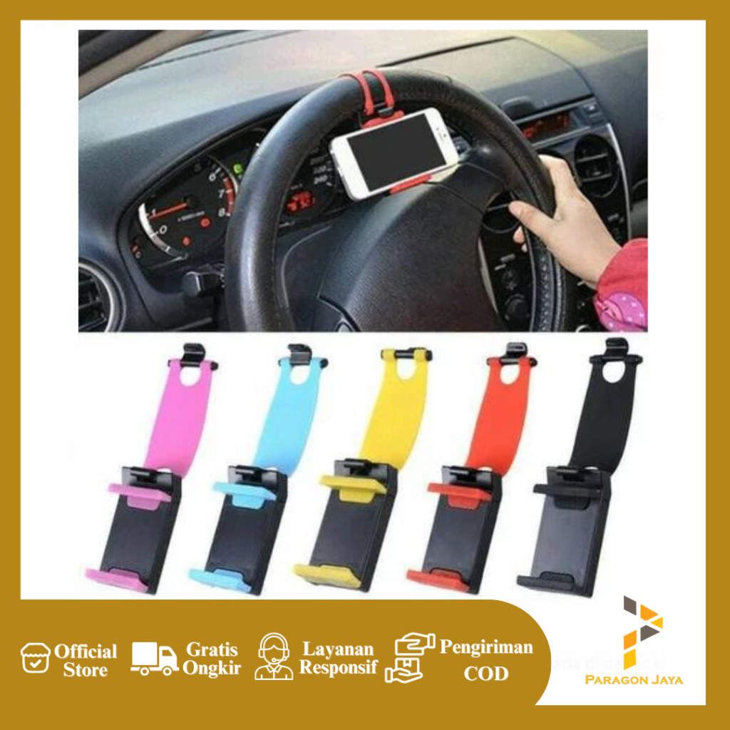 Jual Car Holder Steering Wheel Phone Holder Holder Hp Stir Mobil ...
