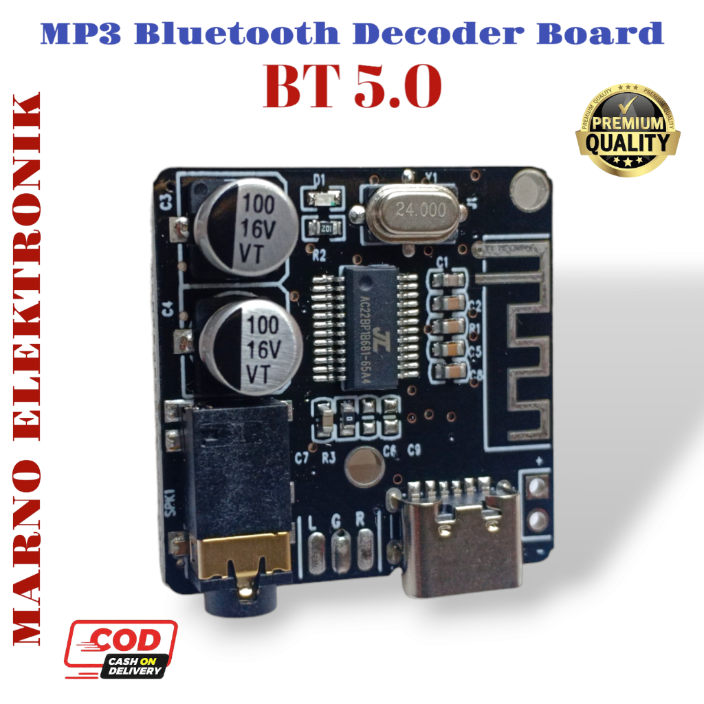 Jual MODUL BLUETOOTH 5.0 AUDIO RECEIVER BOARD DECODER VHM-314 STEREO ...