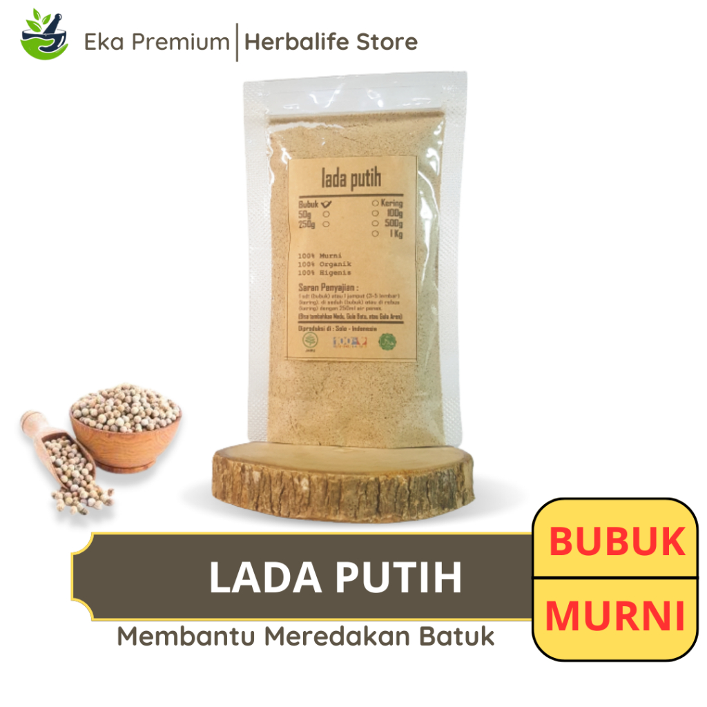 Jual LADA PUTIH BUBUK Merica Kering Ramuan Rempah Herbal Asli Bumbu ...