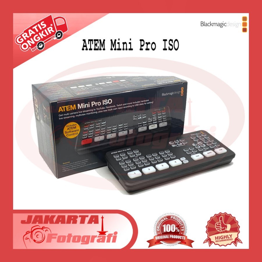 Jual Blackmagic Design ATEM Mini Pro ISO Live Stream Switcher | Shopee ...