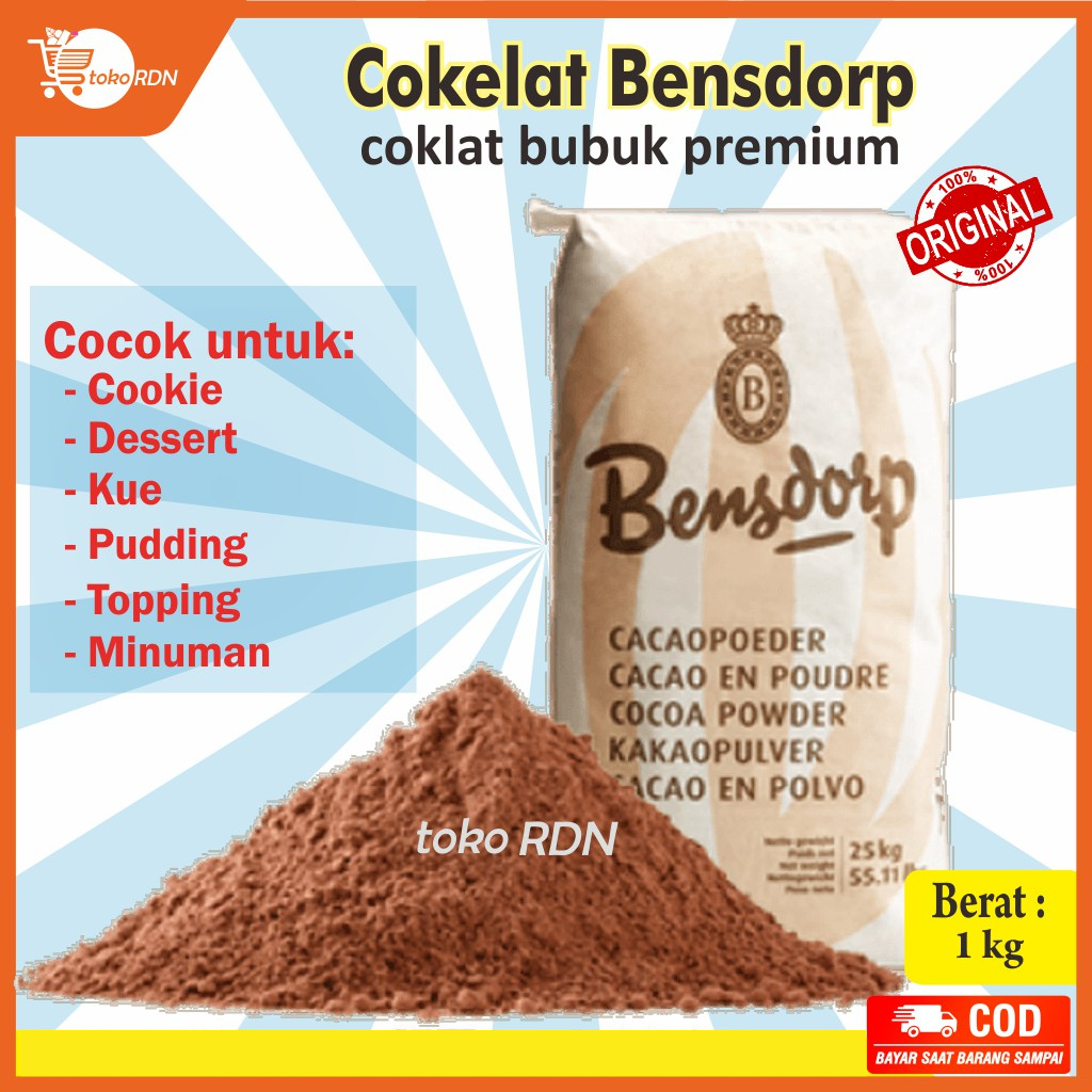 Jual Coklat Bubuk Bensdorp 1kg Cokelat - Cocoa Powder Original BENSDORP ...