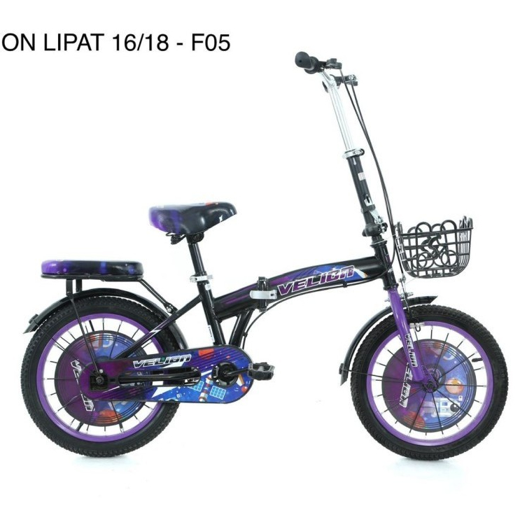 Jual Sepeda lipat 16 inch anak ban pompa velion ada keranjang dan ...