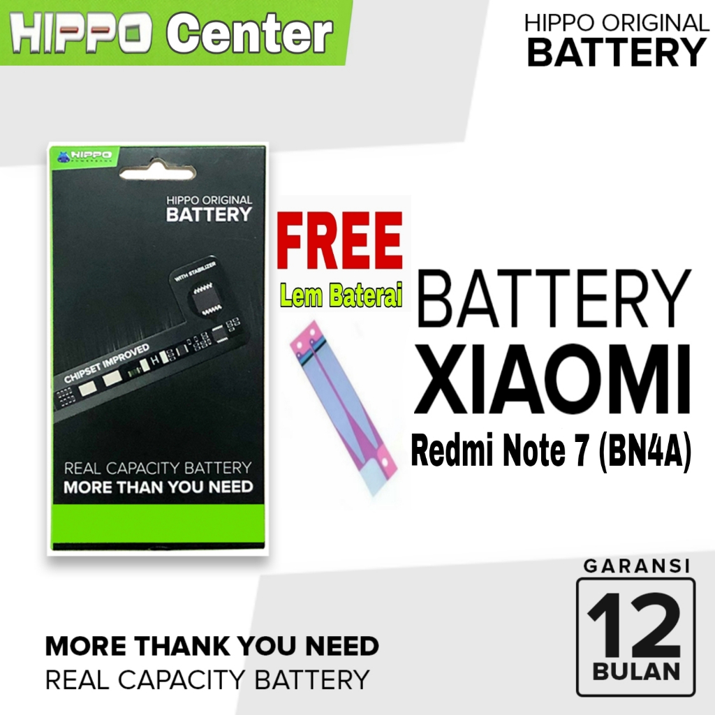 Jual Baterai Hippo Xiaomi Redmi Note 7 / Redmi Note 7 Pro baterai ...