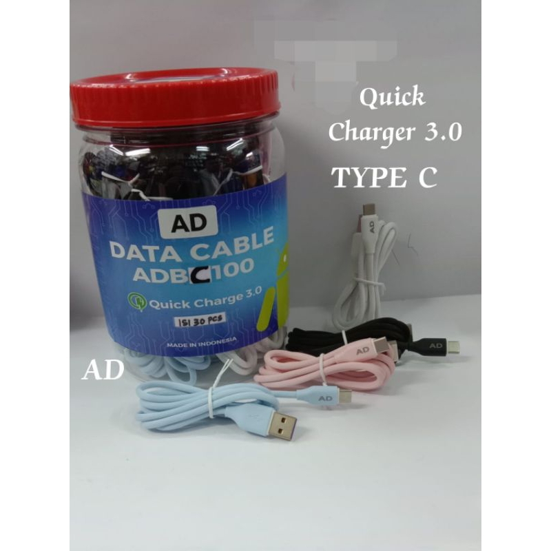 Jual KABEL DATA / KABEL CHARGER AD 3.0A ULTRA FAST CHARGING CABLE ADC ...