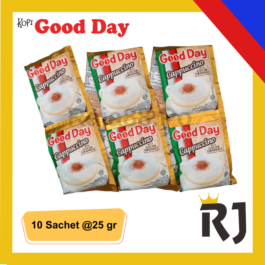 Jual Kopi Good Day Cappuccino Renteng (10 sachet @25 gram) | Shopee ...