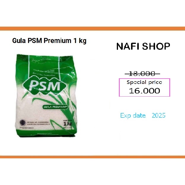 Jual Gula PSM Premium 1 kg | Shopee Indonesia