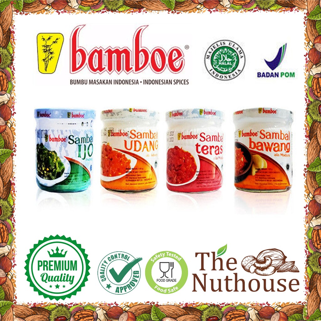 Jual BAMBOE Botol Sambal Ijo / Udang / Bawang / Terasi / Lado 100gr ...