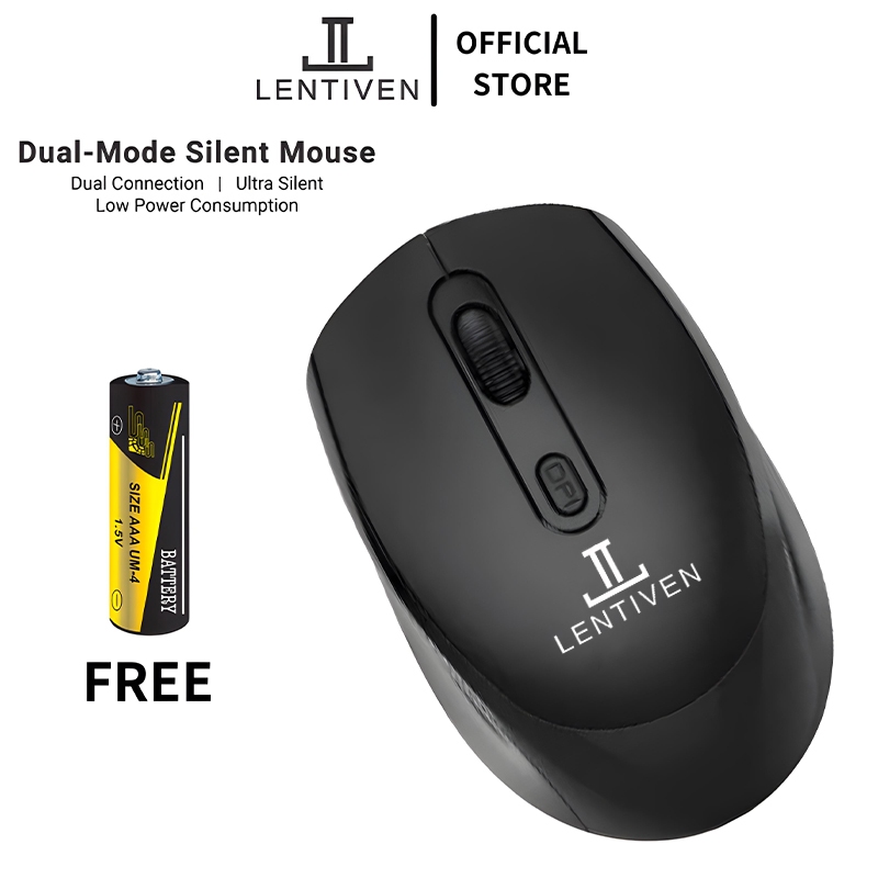 Jual Mouse Wireless LENTIVEN M25 2.4G 1600DPI Receiver USB untuk PC ...