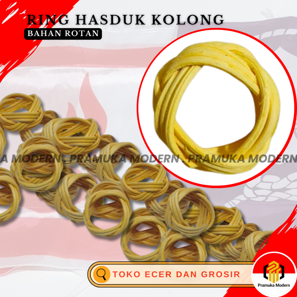 Jual Ring kolong Rotan Super Bijian Pernis / Ring Hasduk Pramuka Rotan ...