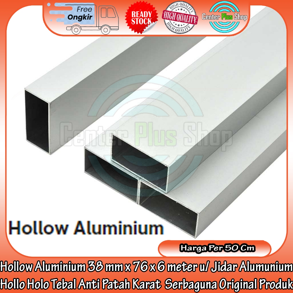 Jual Hollow Aluminium 38 mm x 76 x 6 meter u/ Jidar Alumunium Hollo ...