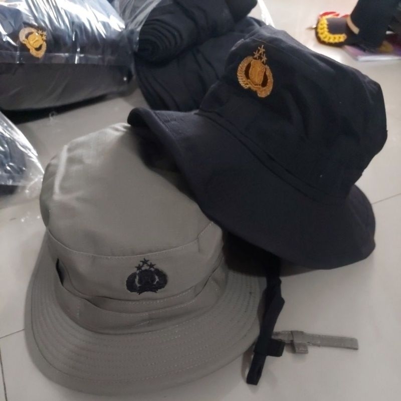 Jual TOPI RIMBA HIJAU COKLAT dan HITAM JATAH polri | Shopee Indonesia