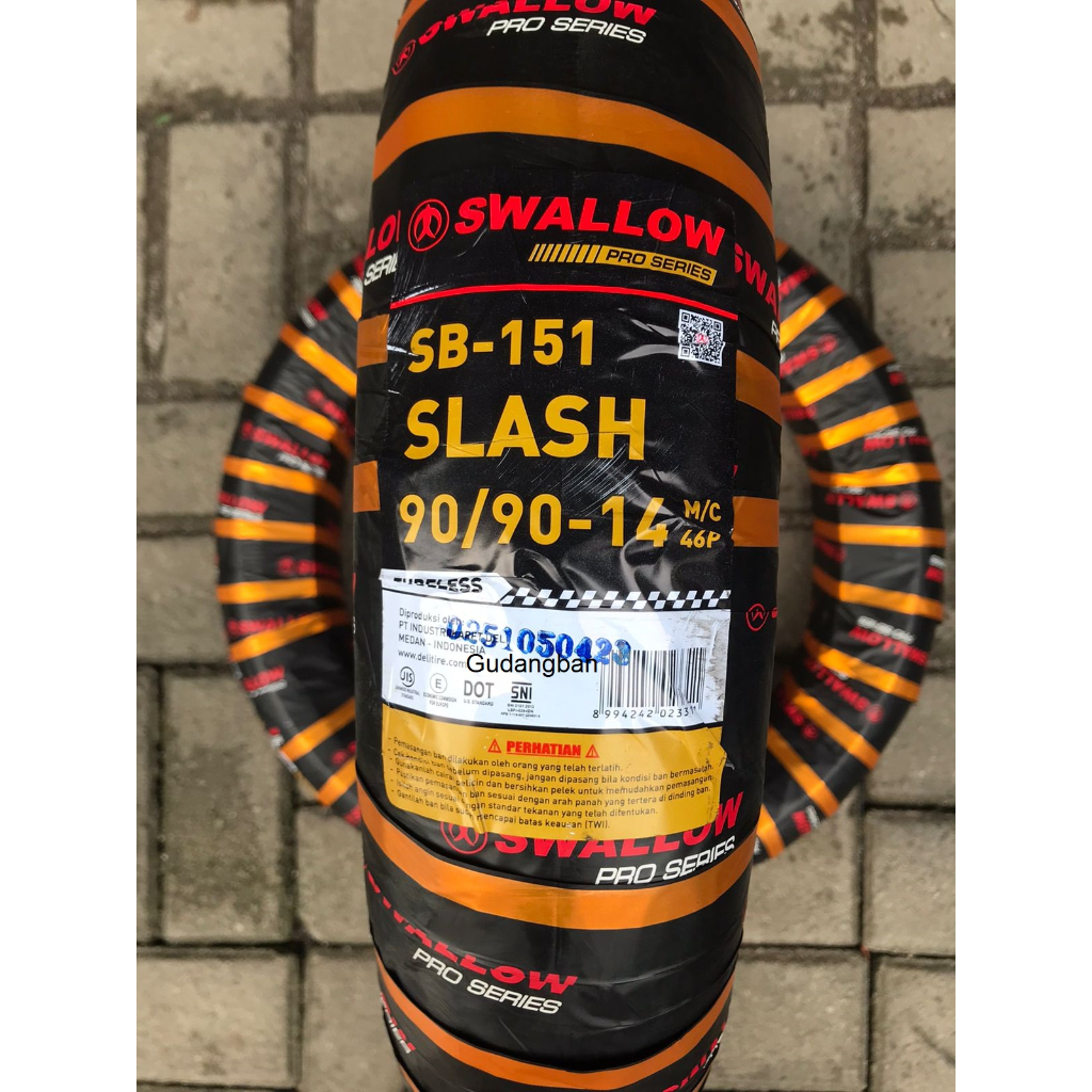 Jual Swallow SB151 SLASH 90 90 14 Pro Series Tubeless Ban luar Motor ...