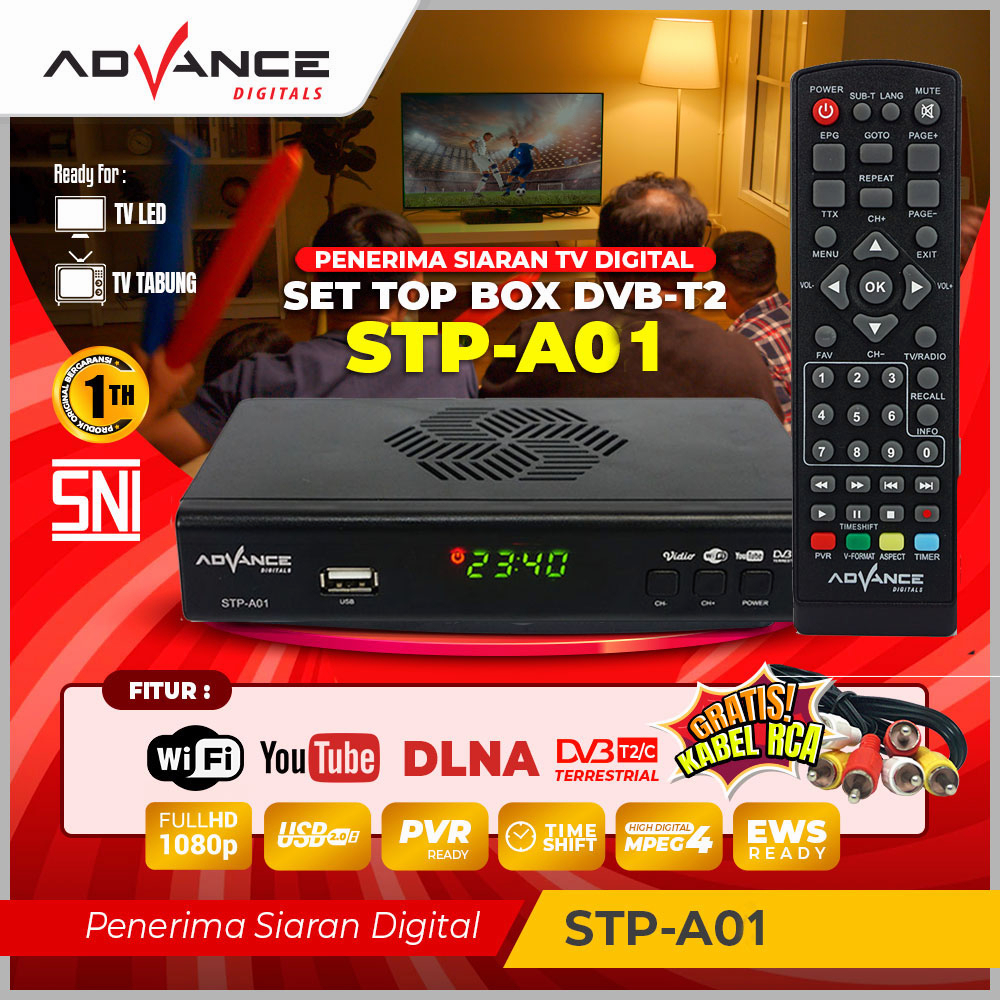 Jual Advance STPA-01 Set Top Box TV Digital STB Receiver Penerima ...