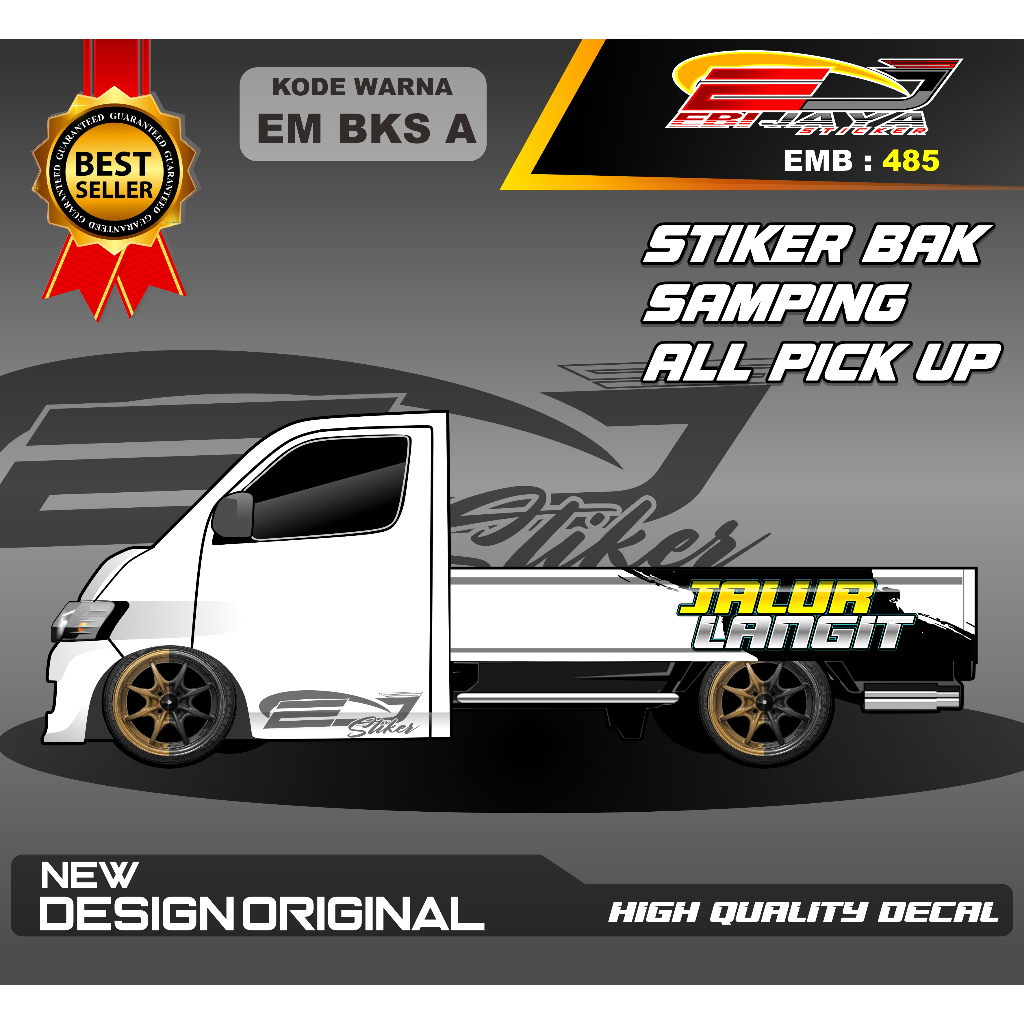 Jual STIKER GRAND MAX 1.5 PICK UP CUSTOM NAMA BODY SAMPING-STIKER DECAL SEMUA JENIS MOBIL-EMB485 ...