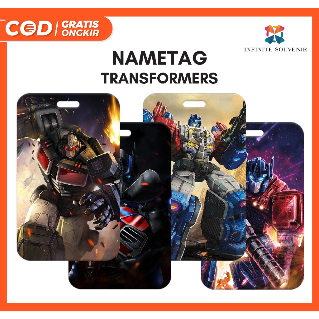 Jual (N009) Nametag Transformers Tanpa Tali / Card Holder Cartoon / ID ...