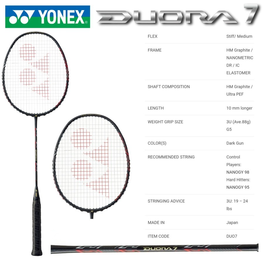 Jual Raket Yonex Duora 7 JPN | Shopee Indonesia