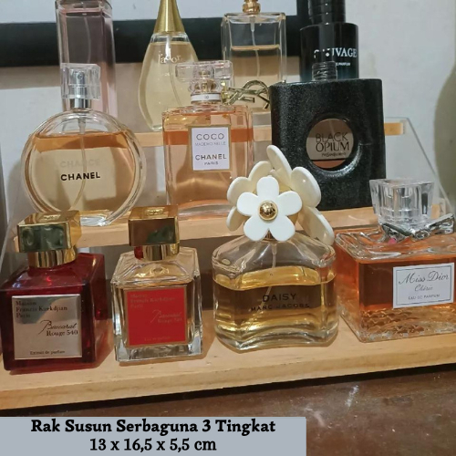 Jual Rak Akrilik 3 Tingkat Rak Cosmetic Organizer Rak Parfum Rak ...