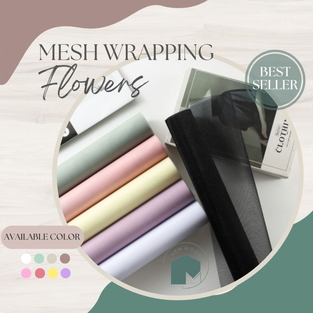 Jual Flower Wrap Mesh Bunga Jala Korean Net Wrapping Jala Bouquet Buket ...
