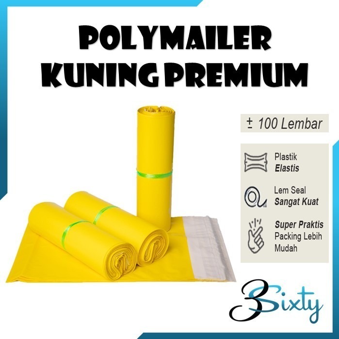 Jual PLASTIK POLYMAILER 20X30 KUNING Premium Tebal Lem Kantong Amplop ...
