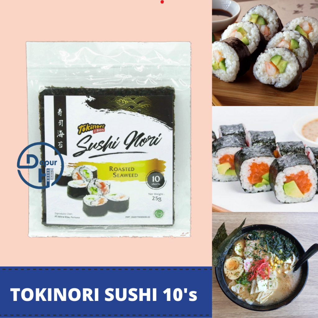 Jual TOKINORI Sushi Nori 10 S Halal / Yakinori Lokal for Sushi Kimbab ...