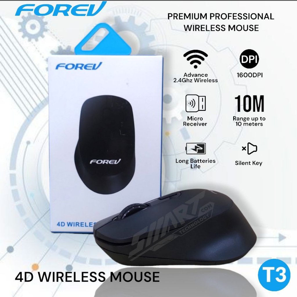 Jual Mouse Wireless Forev T3 Silent Click Mouse | Shopee Indonesia