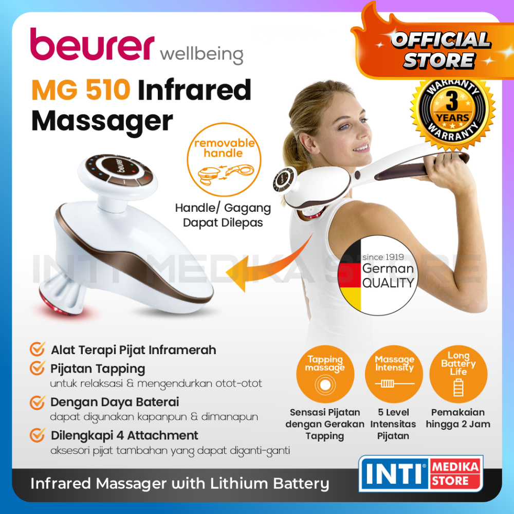 Jual BEURER - WIRELESS Infrared Tapping Massager MG 510 | Alat Terapi Pijat | Shopee Indonesia