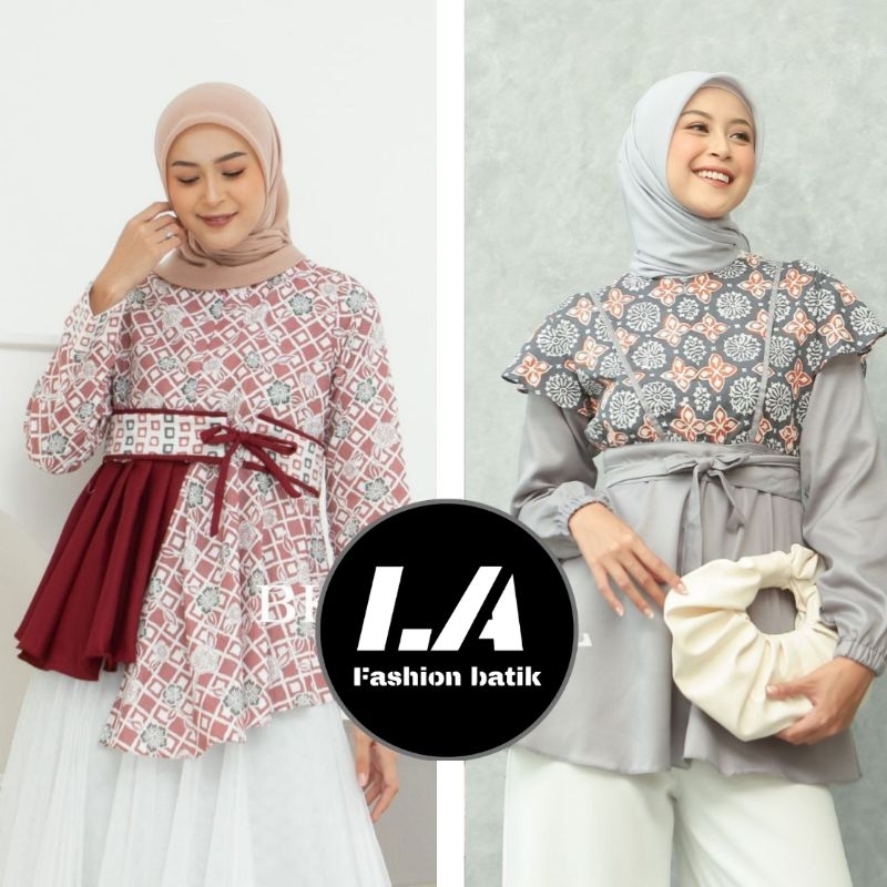 Jual Batik Wanita Kerja Kantor / Blouse Batik / Baju Batik Kerja ...