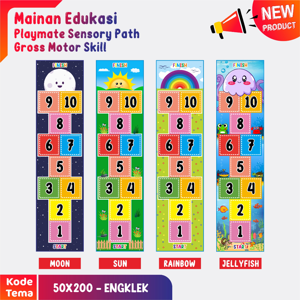 Jual 50X200 CM ~ ENGKLEK - Sensory Path Motorik Gross Karpet Main Anak ...