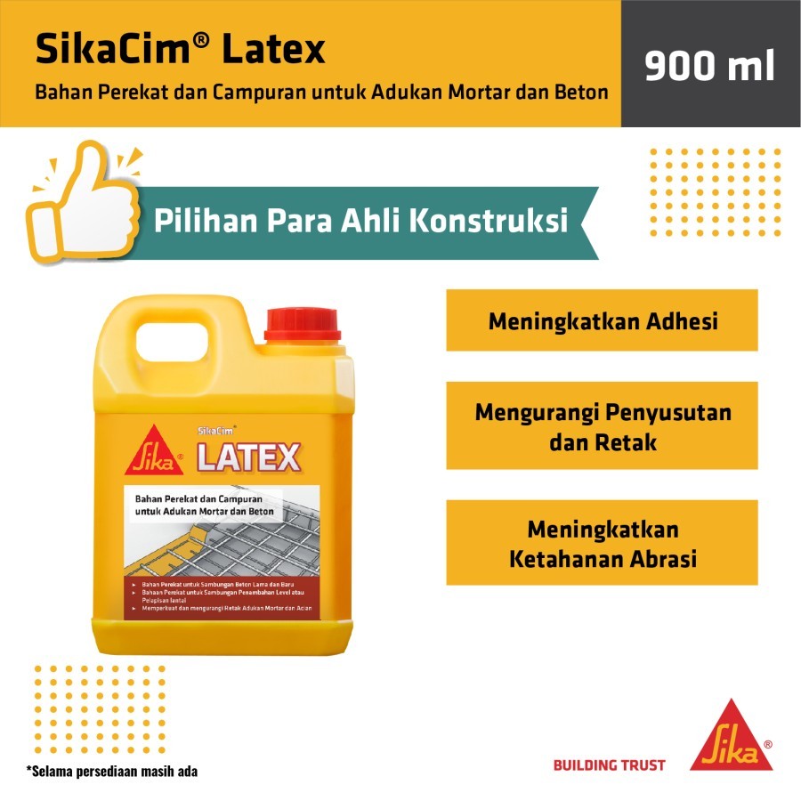Jual SIKA Sikacim Latex Additive Perekat Campuran Beton Mortar 900ml ...