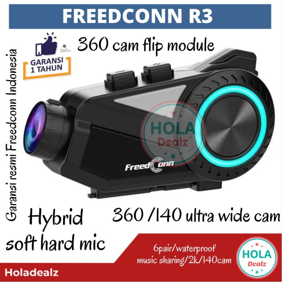 Jual FREEDCONN R3 BLUETOOTH HELM HEADSET INTERCOM R3 CAMERA HI RES ...