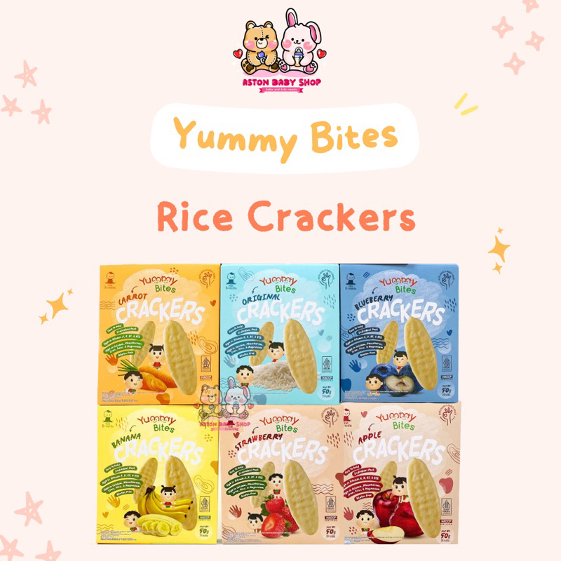 Jual Yummy Bites Rice Crackers 25 gr / 50gr - Snack Bayi 6 bulan ke ...