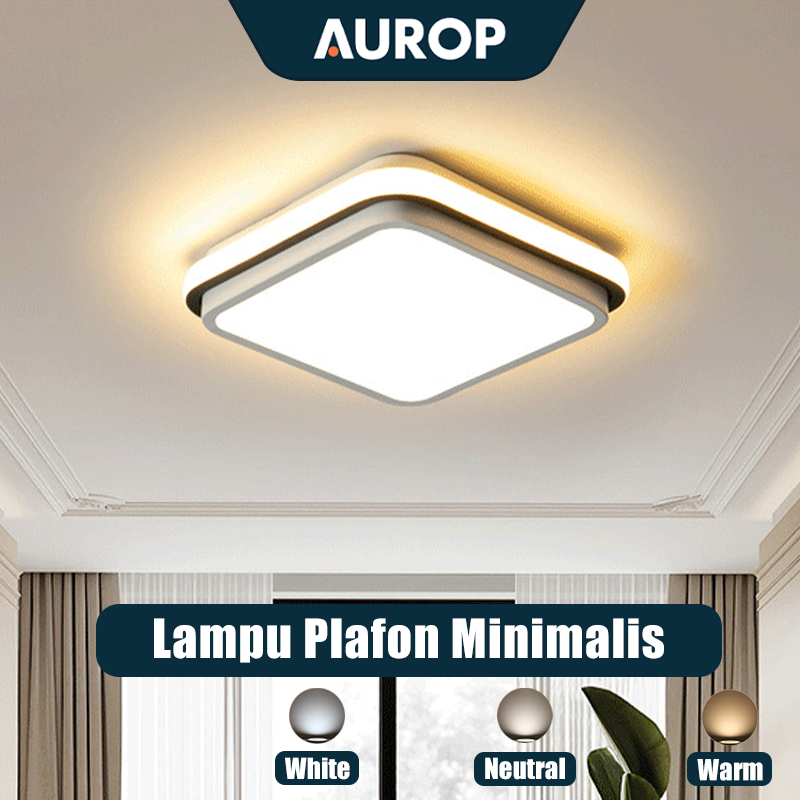 Jual AUROP White Colors Lampu Plafon LED- Lampu Hias Ruang Tamu Kamar ...