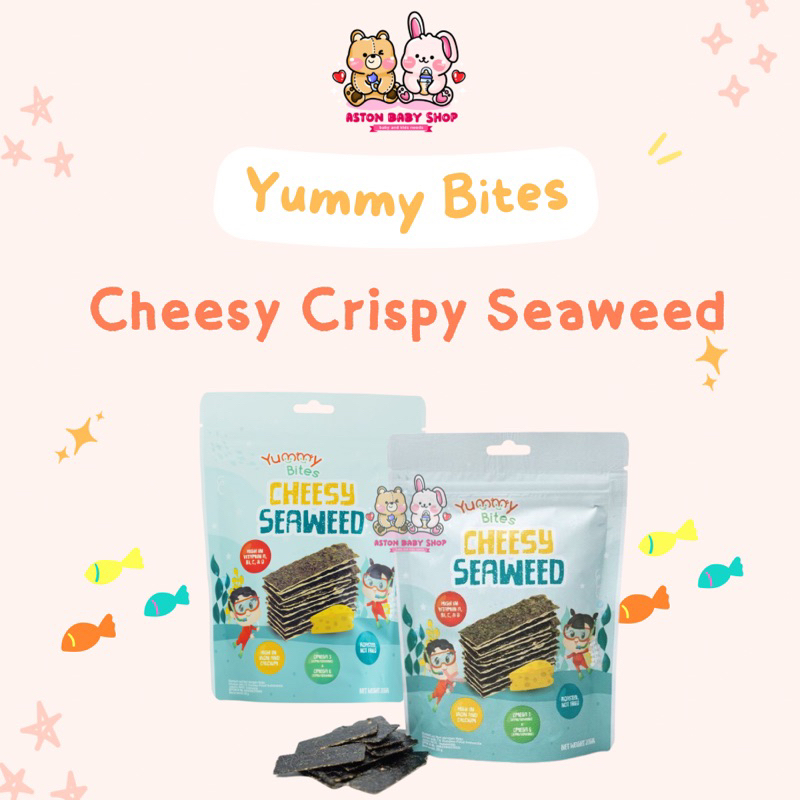 Jual Yummy Bites Cheesy Seaweed Snack Rumput Laut Snack Cemilan Anak ...