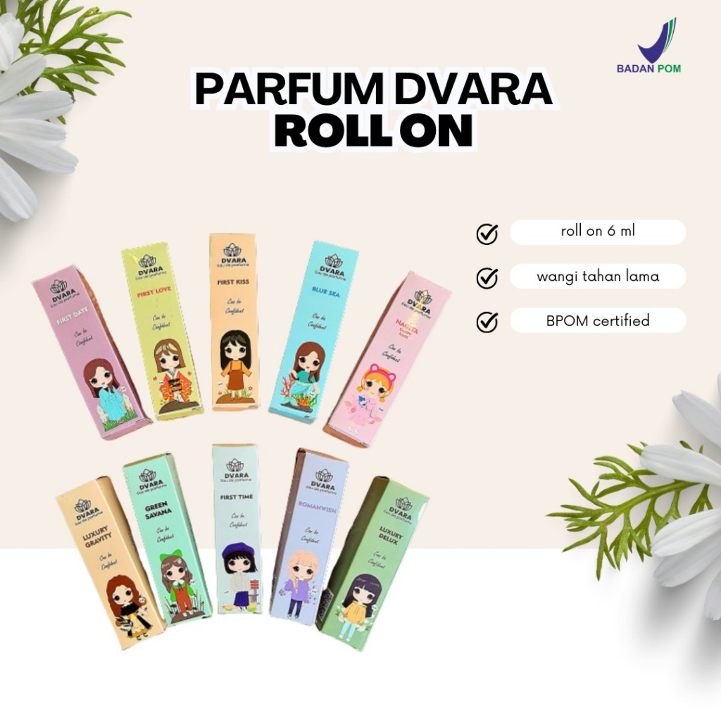 Jual PARFUM DVARA ROLL ON SUDAH BPOM RI WANGI KEKINIAN TAHAN LAMA ISI 6 ...