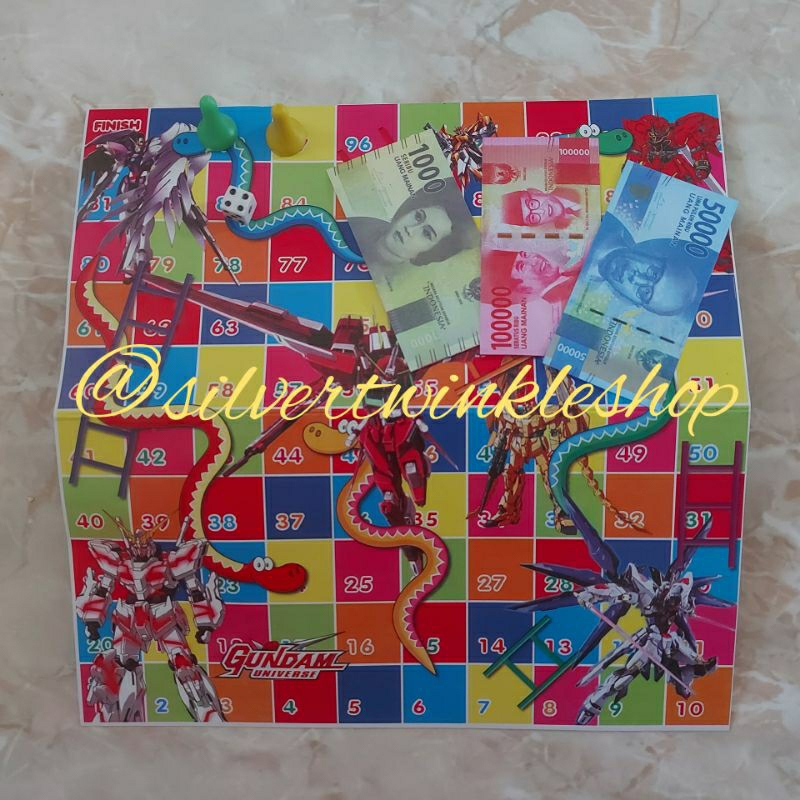 Jual Mainan edukasi anak ular tangga free uang mainan halma ludo ...