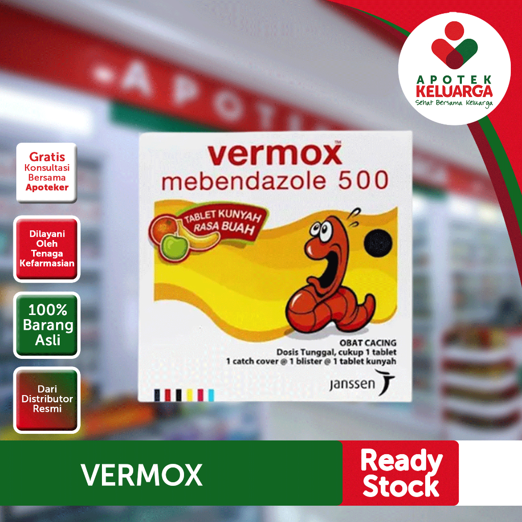 Jual Vermox Tablet 500 mg #obatcacing | Shopee Indonesia