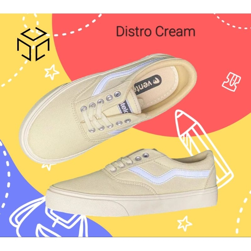 Jual Ventela Distro Cream Low 100% Original [Sepatu Lokal] | Shopee Indonesia