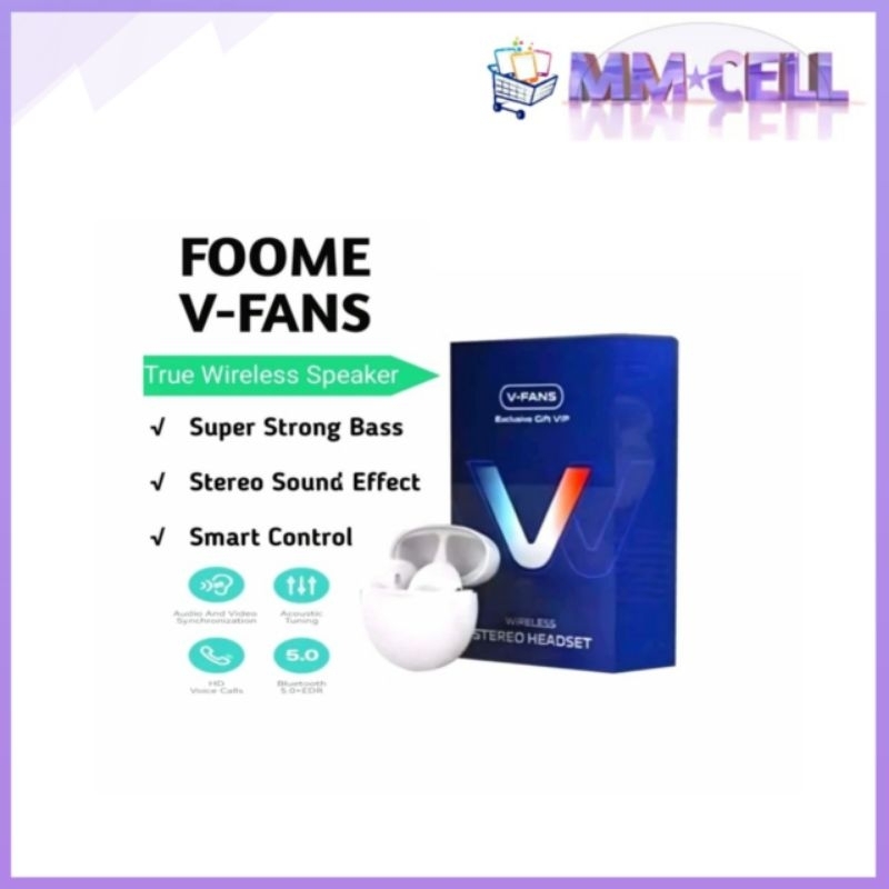 Jual FOOME TWS V-FANS BLUETOOTH WIRELESS | Shopee Indonesia