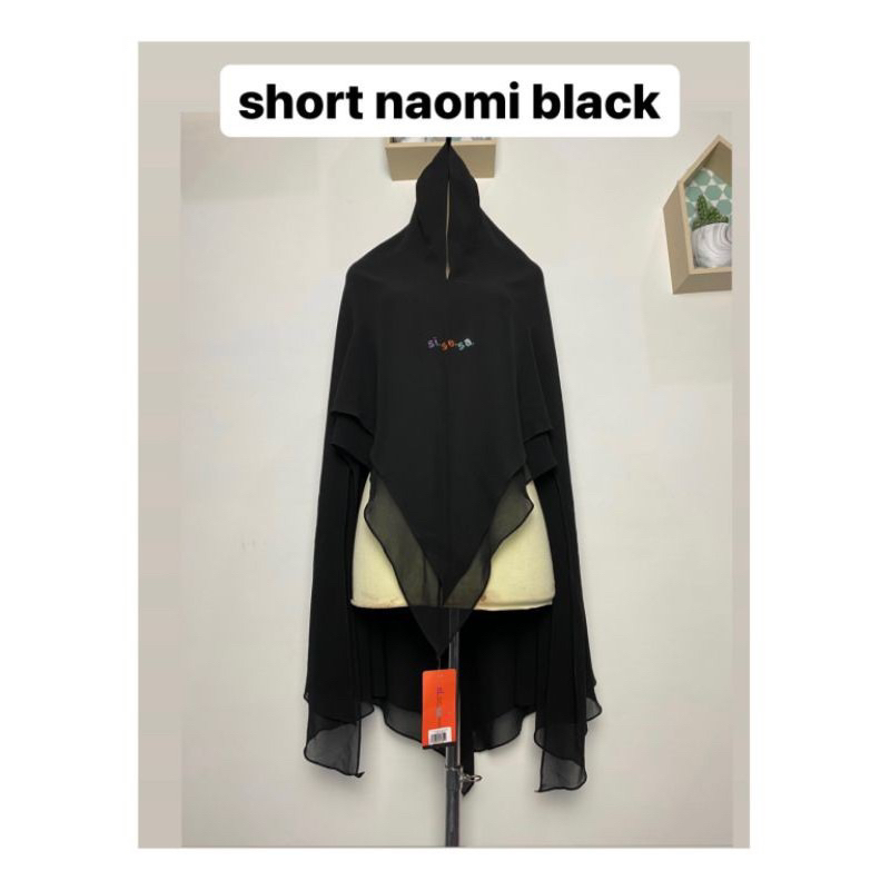 Jual khimar sisesa short naomi hitam | Shopee Indonesia