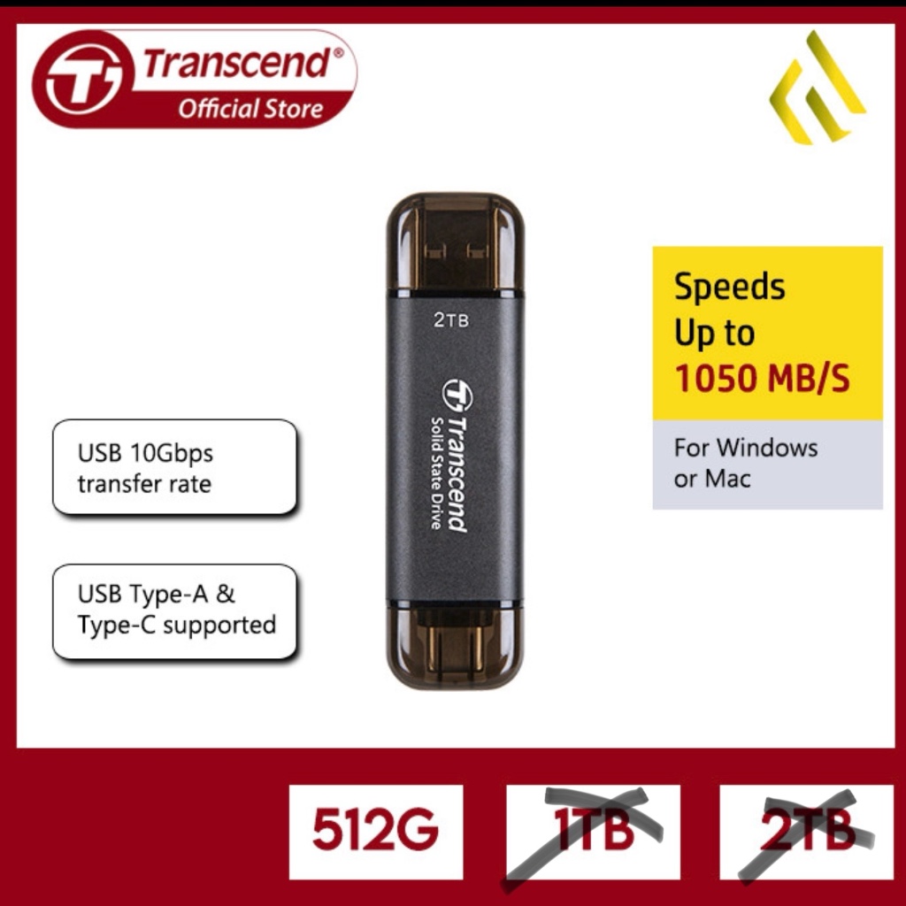 Jual SSD Transcend ESD310C 512GB - SSD Eksternal Portable | Shopee ...
