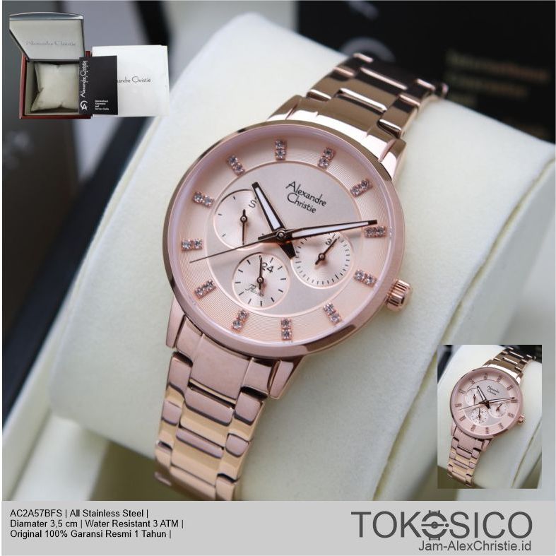 Jual TERBARU JAM TANGAN ALEXANDER CHRISTIE WANITA ORIGINAL ROSEGOLD ...