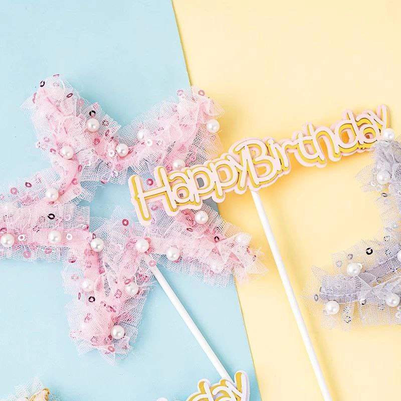Jual CAKE TOPPER SET HBD BINTANG MUTIARA DEKORASI CAKE ULANG TAHUN ANAK ...
