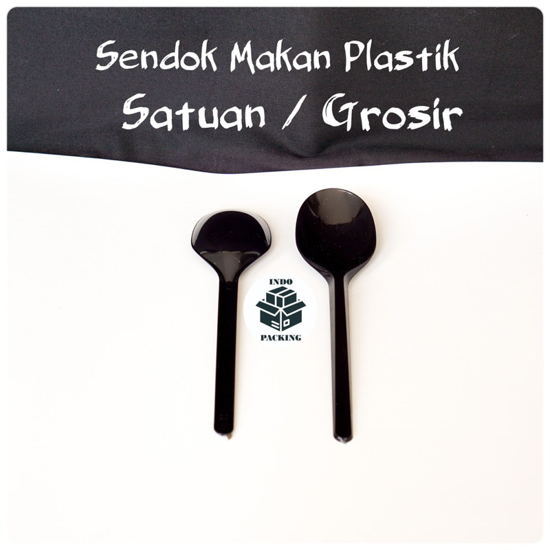 Jual (isi 100) Sendok Makan Plastik / Sendok Hitam / Sendok Sekali ...