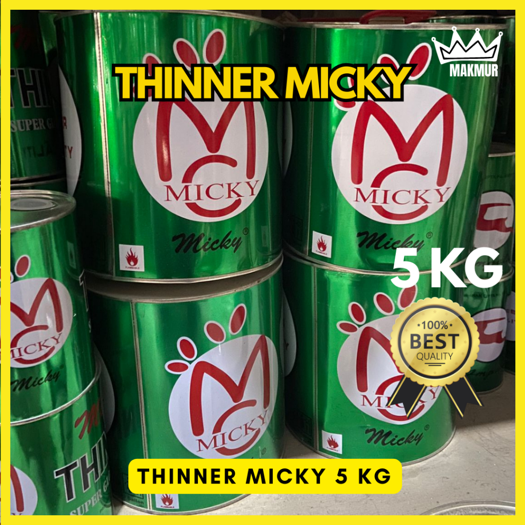 Jual Thinner Micky 5 liter - Tiner Cat / Thiner Cat Minyak / Pengencer ...